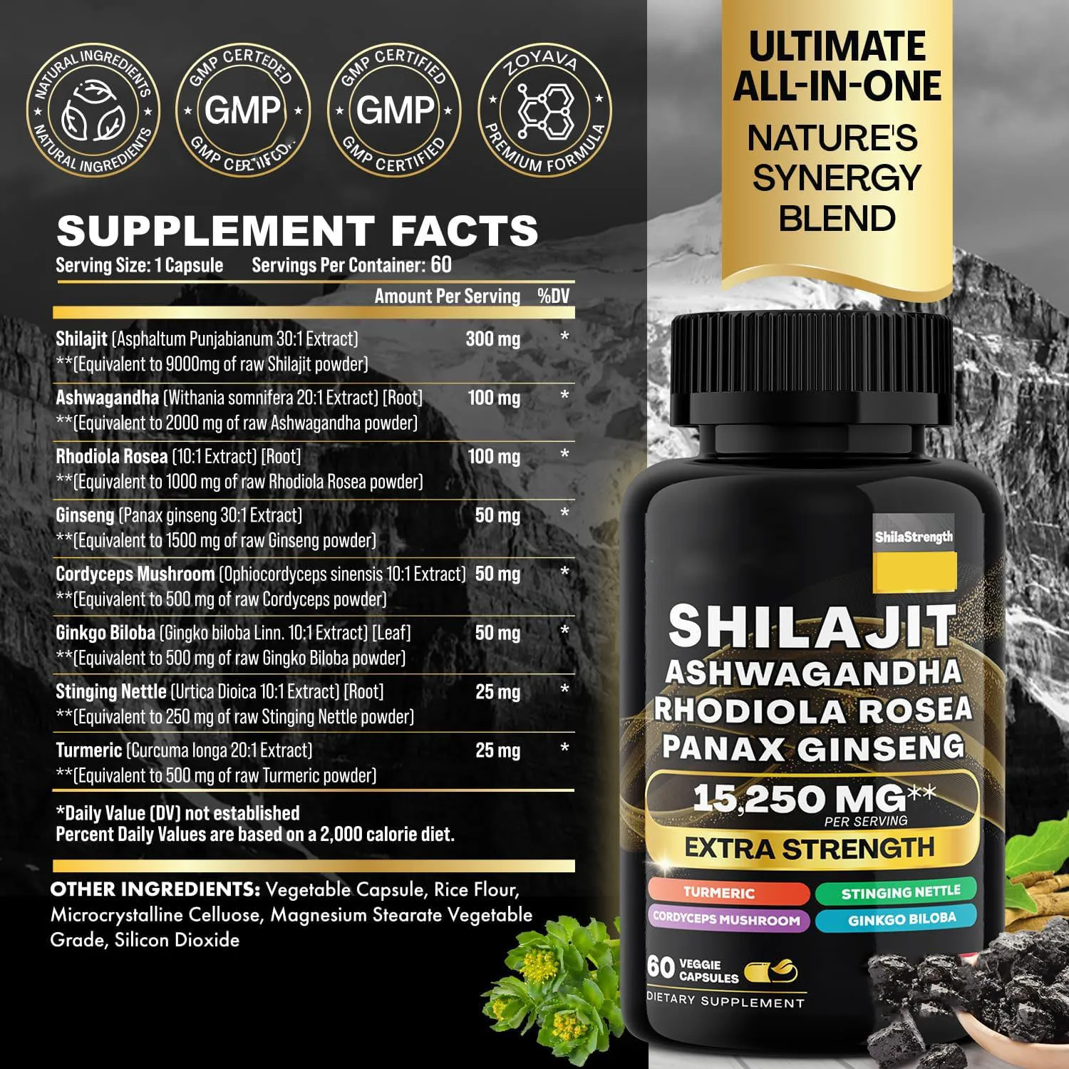 Quality Himalayan Shilajit Capsules For Energy Booster With Ashwagandha ...