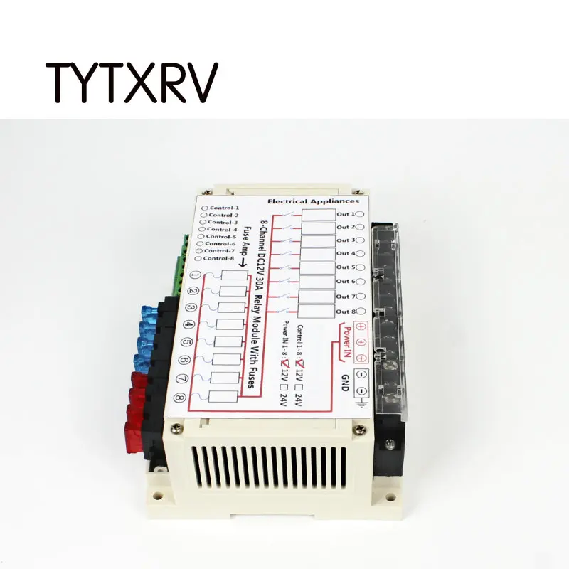 Tytxrv Rv 8-channel Dc 12v 30a Relay Module With Fuses - Buy Solid ...