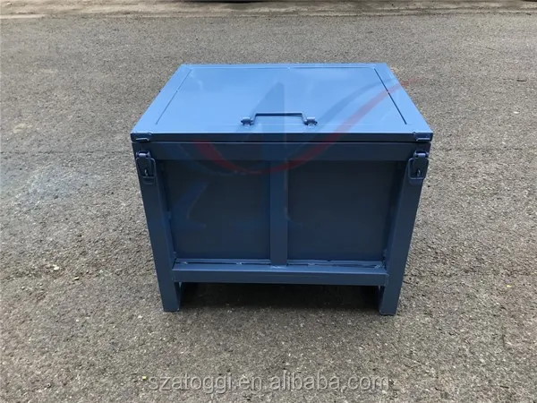 Customized Stackable Steel Pallet Box with Lid - ATOGGI