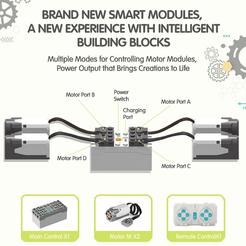 606PCS 51-IN-1 Plastic DIY Robot Building Block Set