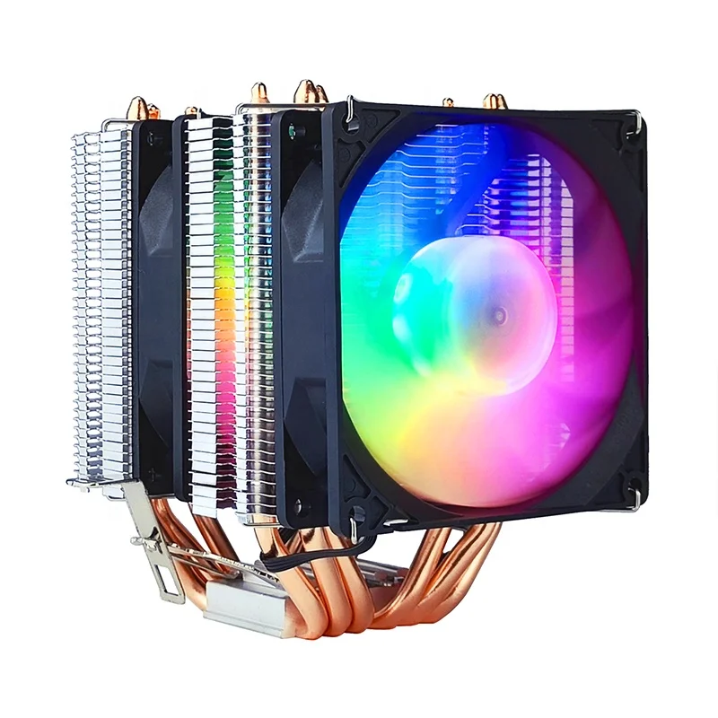 High-performance CPU Cooler with 6 Pipes - RGB Gaming Fan