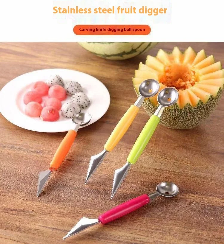 Double-Head Stainless Steel Corrugated Kitchen Tool Manual Fruit ...