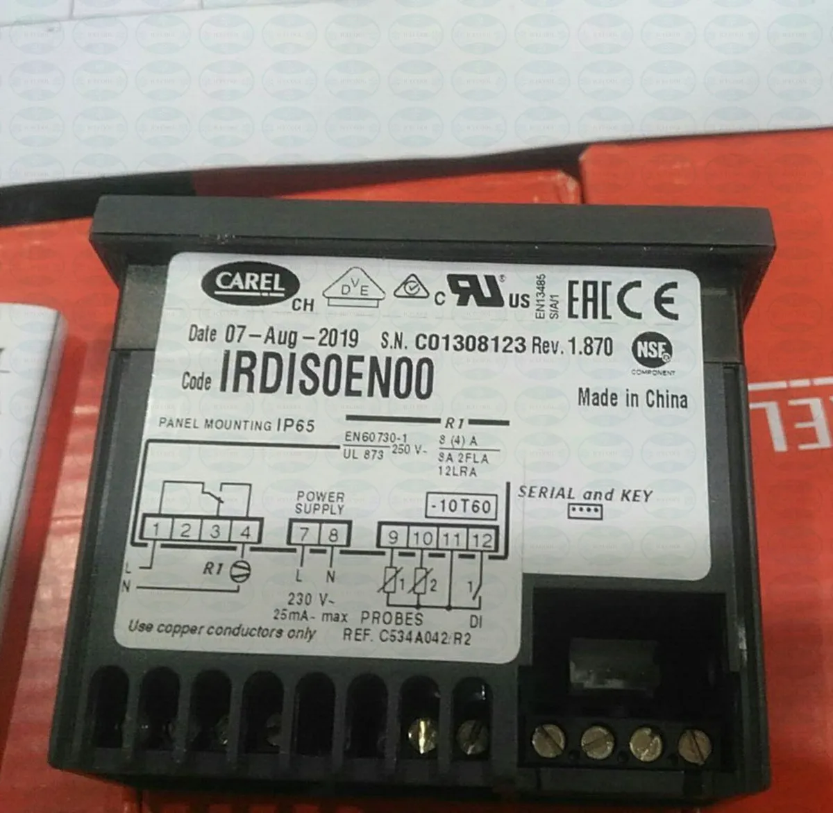 Carel Digital Thermostat Temperature Controller Irdif0en00 From Italy ...