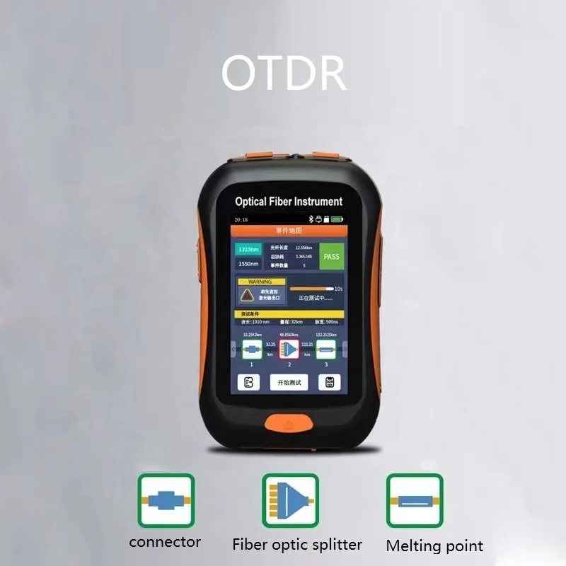Handheld Touch Test Fiber Optic Reflectometer 1550nm 80km OTDR with SC ...