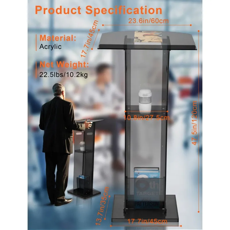 Gaojian Professional Acrylic Podium for Wedding & Office
