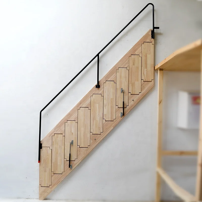 Solid Pine Wood Invisible Stairs - Space-Saving Design for Homes ...