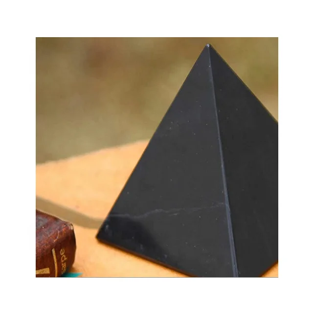 Jet Black Marble Pyramid Funeral Cremation Urns for Ashes