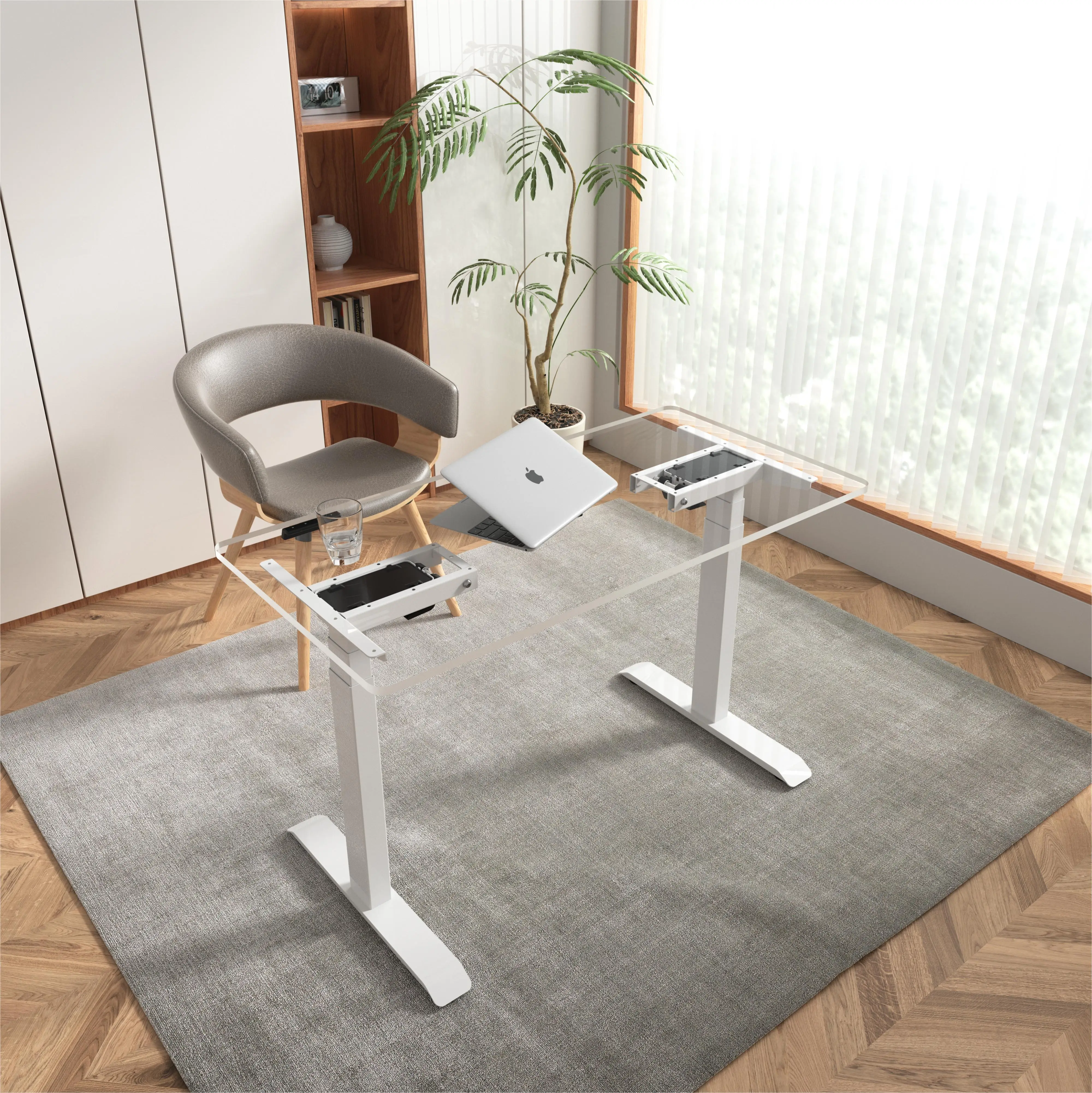 Office Table Top Dual Motor Desk Frame Luxury Office Chair And Desk ...