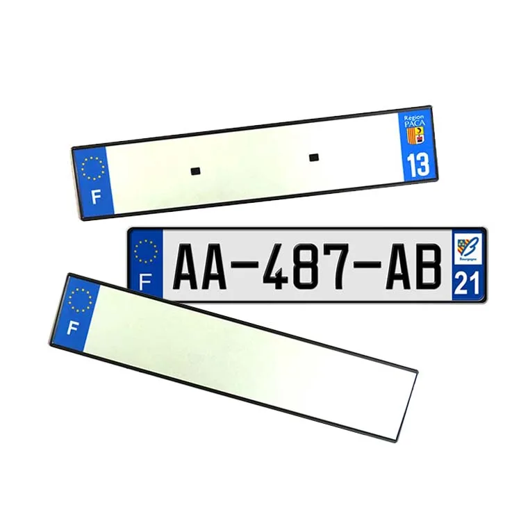 French Custom Reflective Aluminum Vehicle Number Plate France License ...