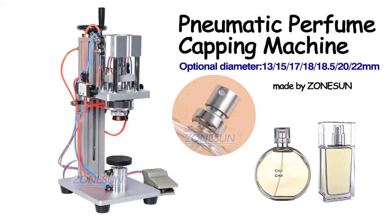 Zonesun Zs-yg08 Perfume Crimping Machine Capper Metal Cap Press Machine ...