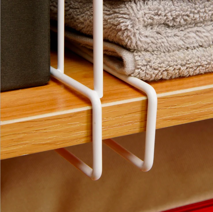 Closet Metal Shelf Divider Wardrobe Closet Drawer Organizer Book ...