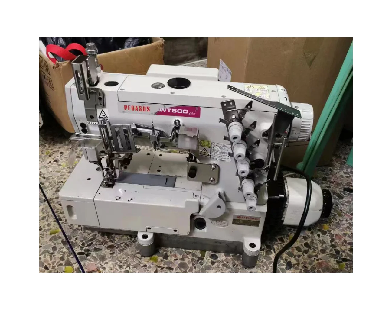 Used Pegasus Wt500 Cover Stitch 3-needle Elastic Attaching Industrial ...