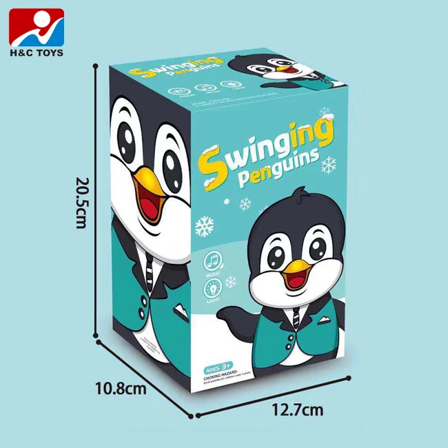 Battery Operated Walking Dancing Penguins Toy Animal Plastic Toy with ...
