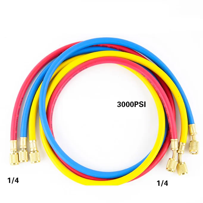 R410 R22 R134 High Pressure Filling Refrigerant Hose Three Color ...