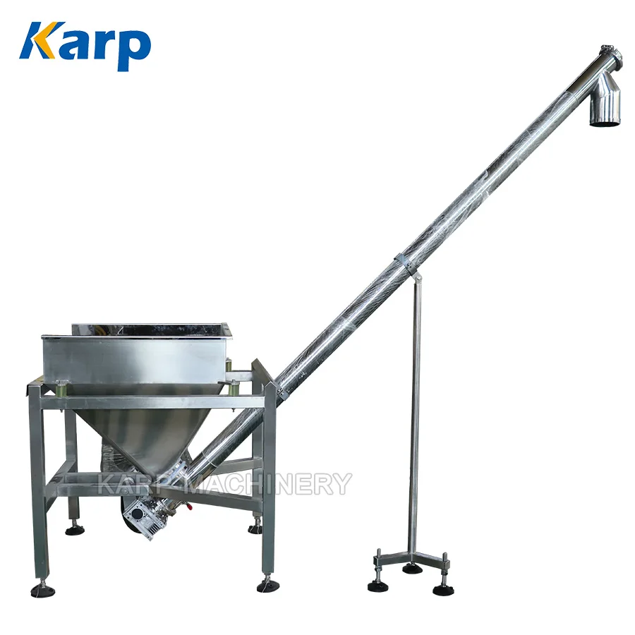 Stainless Steel Sugar Powder Screw Conveyor With Hopper - Buy Sugar ...
