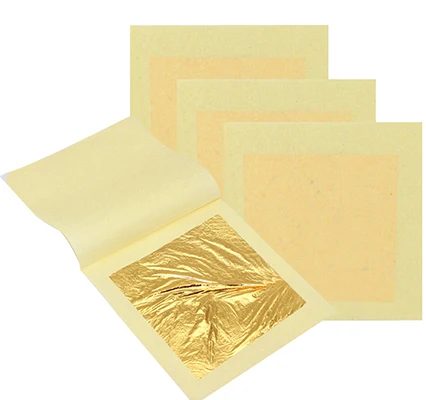 24K Gold Leaf Sheets 8*8cm Genuine Pure Gold Leaf for Food Wine ...