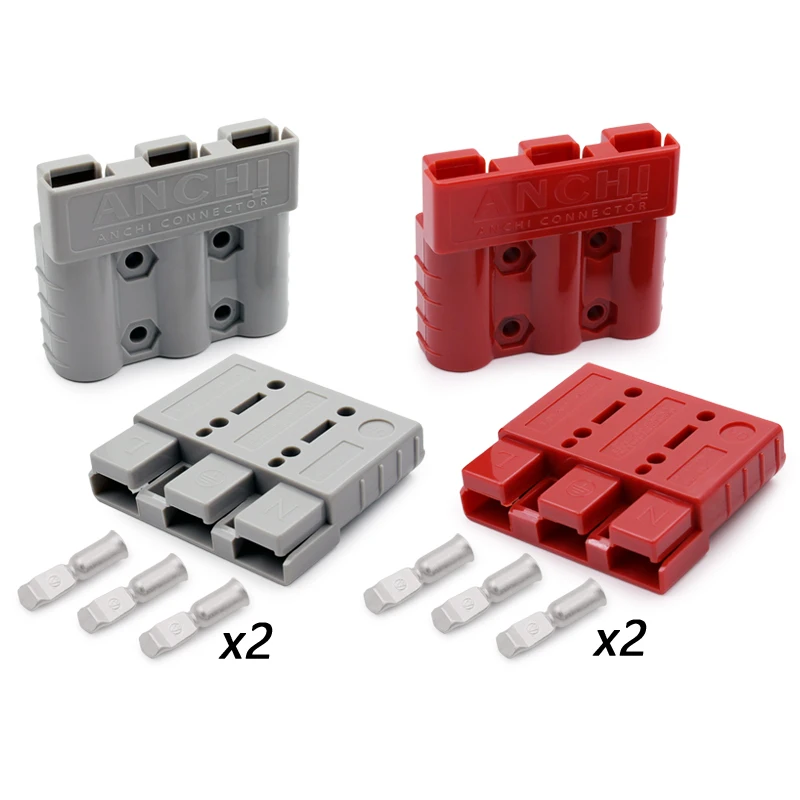 For Anderson 3pin 50a Ac/dc Power High Current Exterior Connector Plug ...