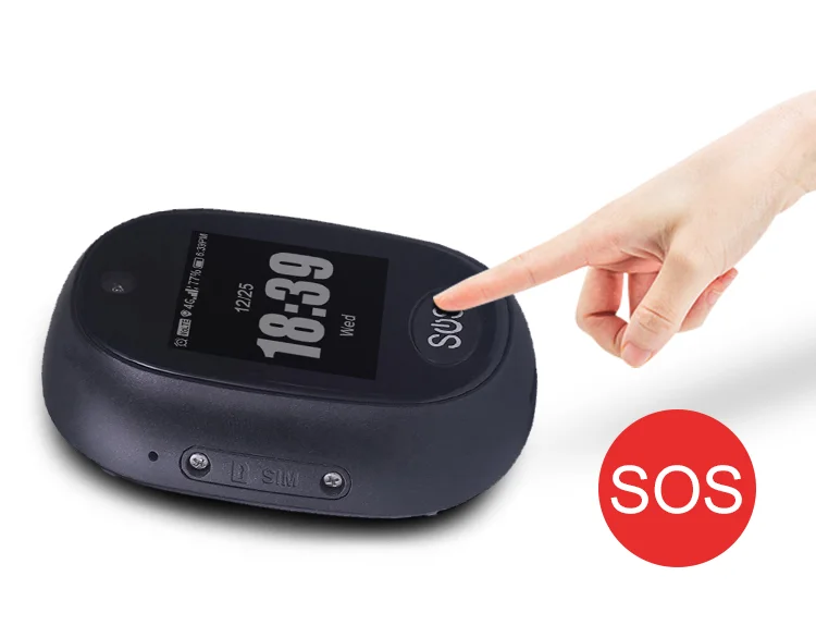 4G LTE Kids Elderly Panic Button - GPS Tracker with App