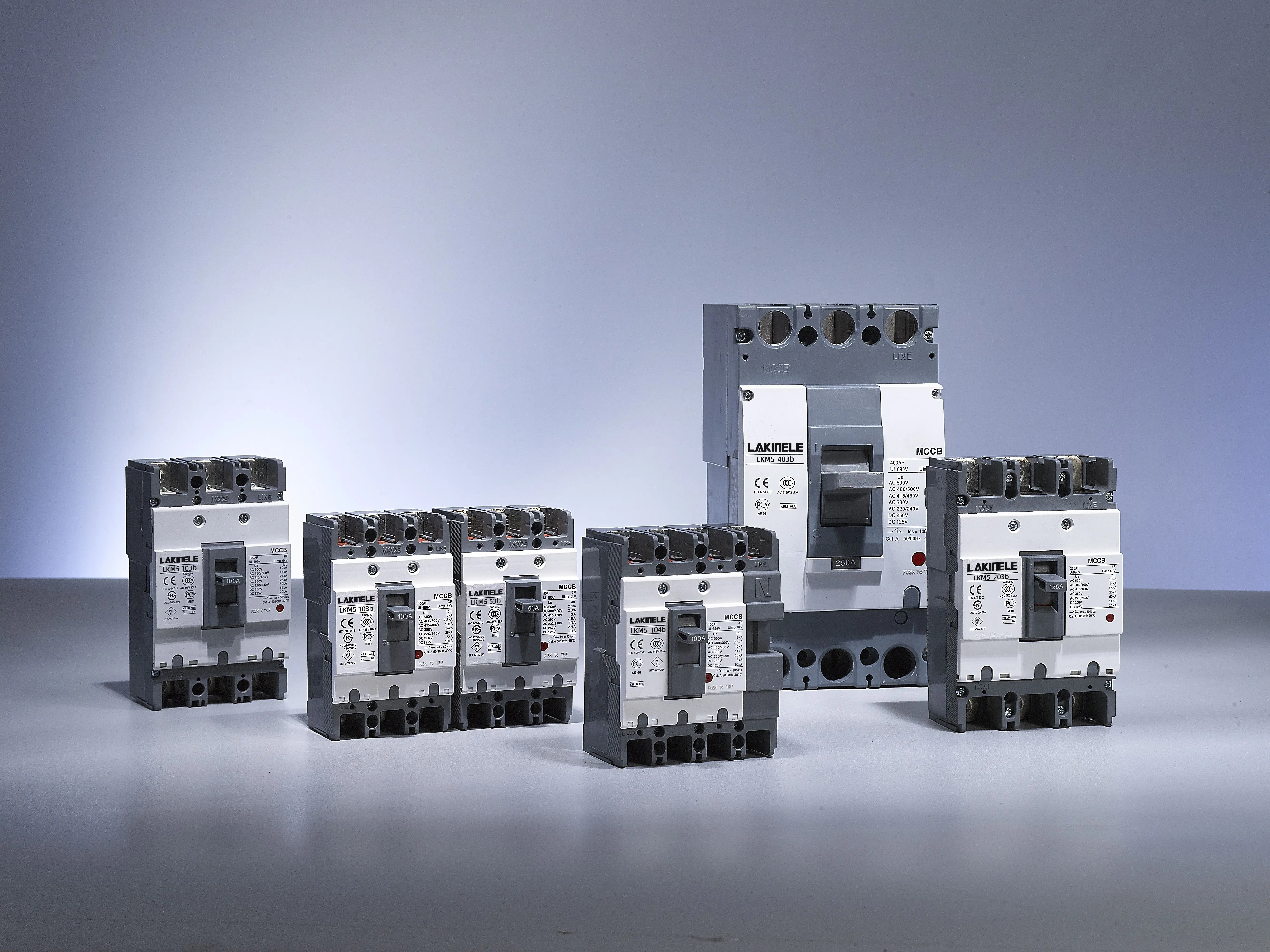 Lakinele LKM5 Series MCCB 3poles 125A Motorized Circuit Breaker
