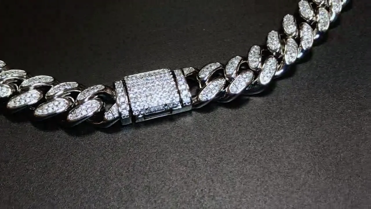 2020 Hot Selling Hip Hop Rap Jewelry Men's Cuban Link Necklace Silver ...