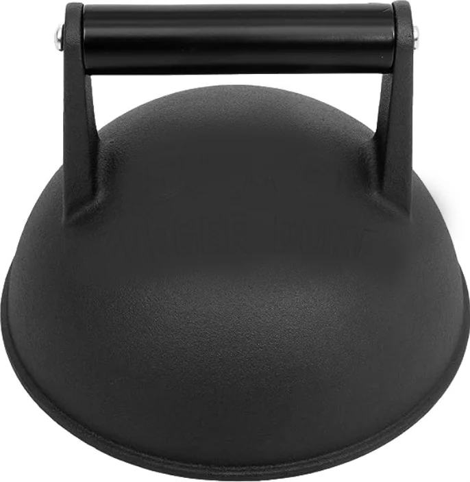 Cast Iron Burger Melt Dome Cover - Heat Bell BBQ Grill Accessory