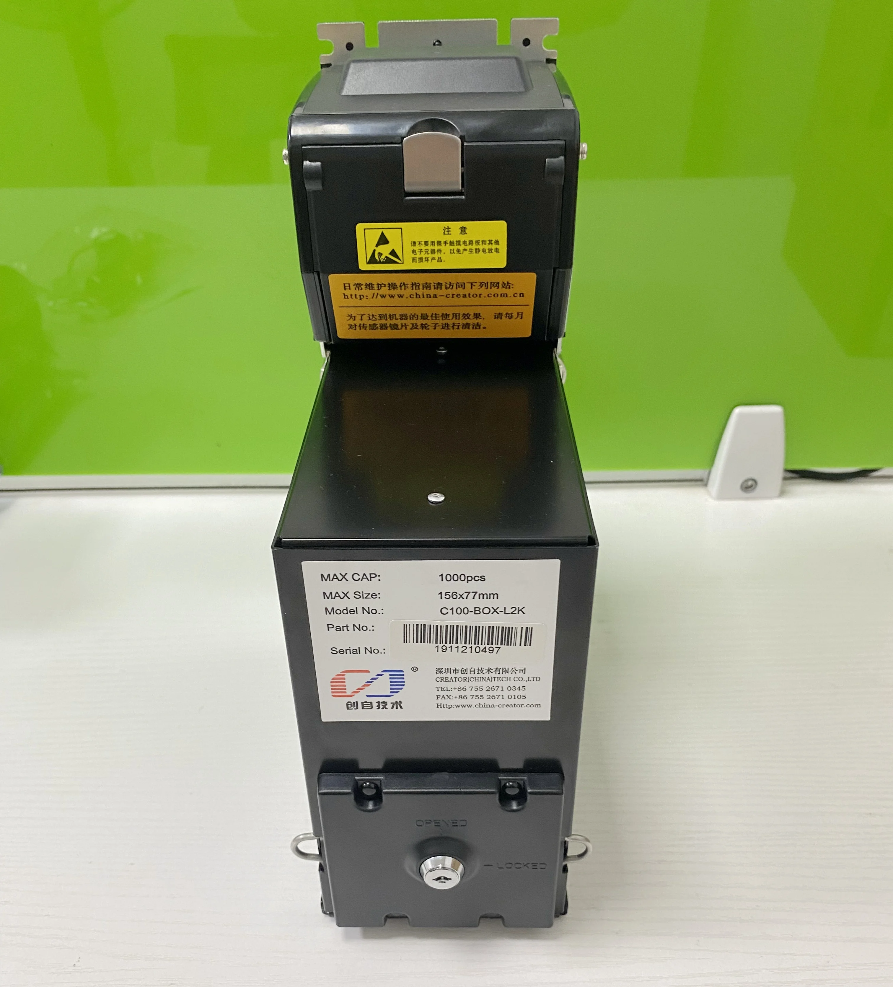 CREATOR C100-RMB-B11 BILL VALIDATOR MODULE - 90DAYS WARRANTY