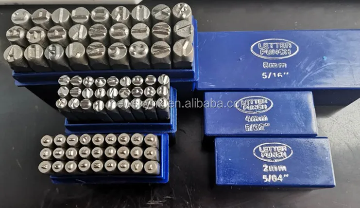 Low Stress Round Face Letter And Number Stamp 2/3/4/5/6/7/8/10/12mm ...