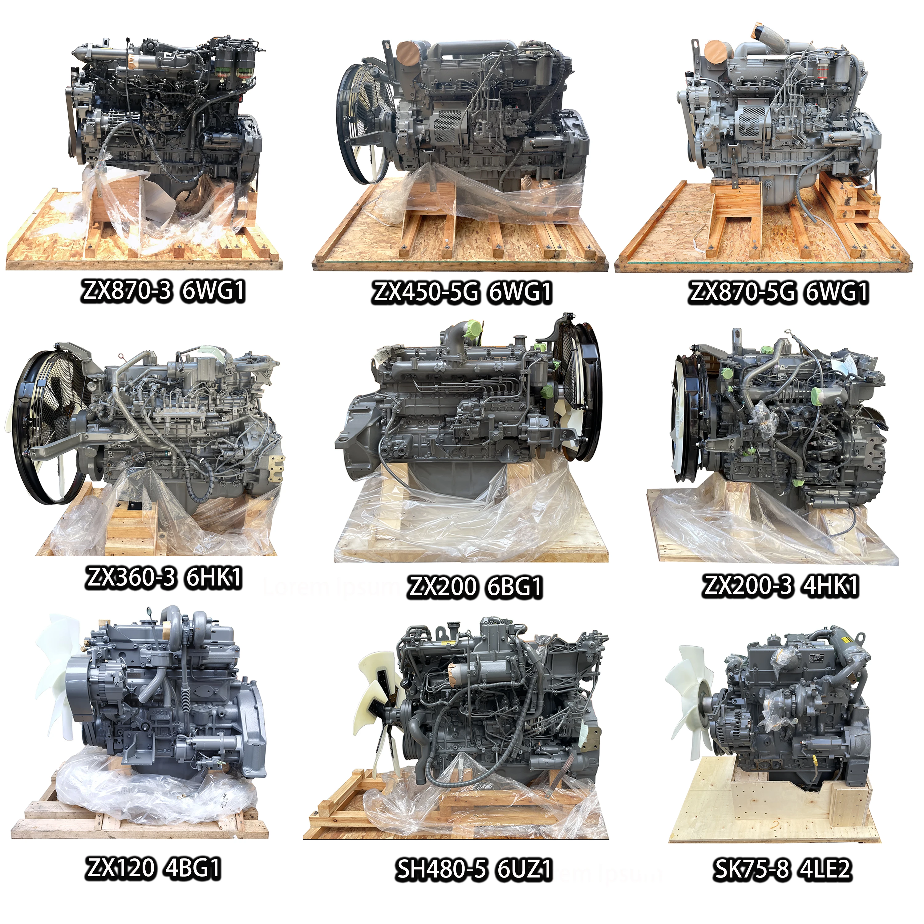 GZRY 4JB1 6UZ1 4JJ1 Diesel Engine Assembly 6WG1 4BG1 6SD1 6bg1 4HK1 ...