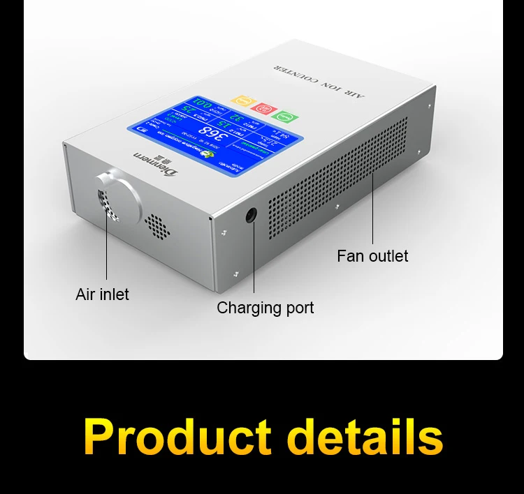 High Accuracy Negative Ion Meter Gas Detector Air Quality Monitor ...