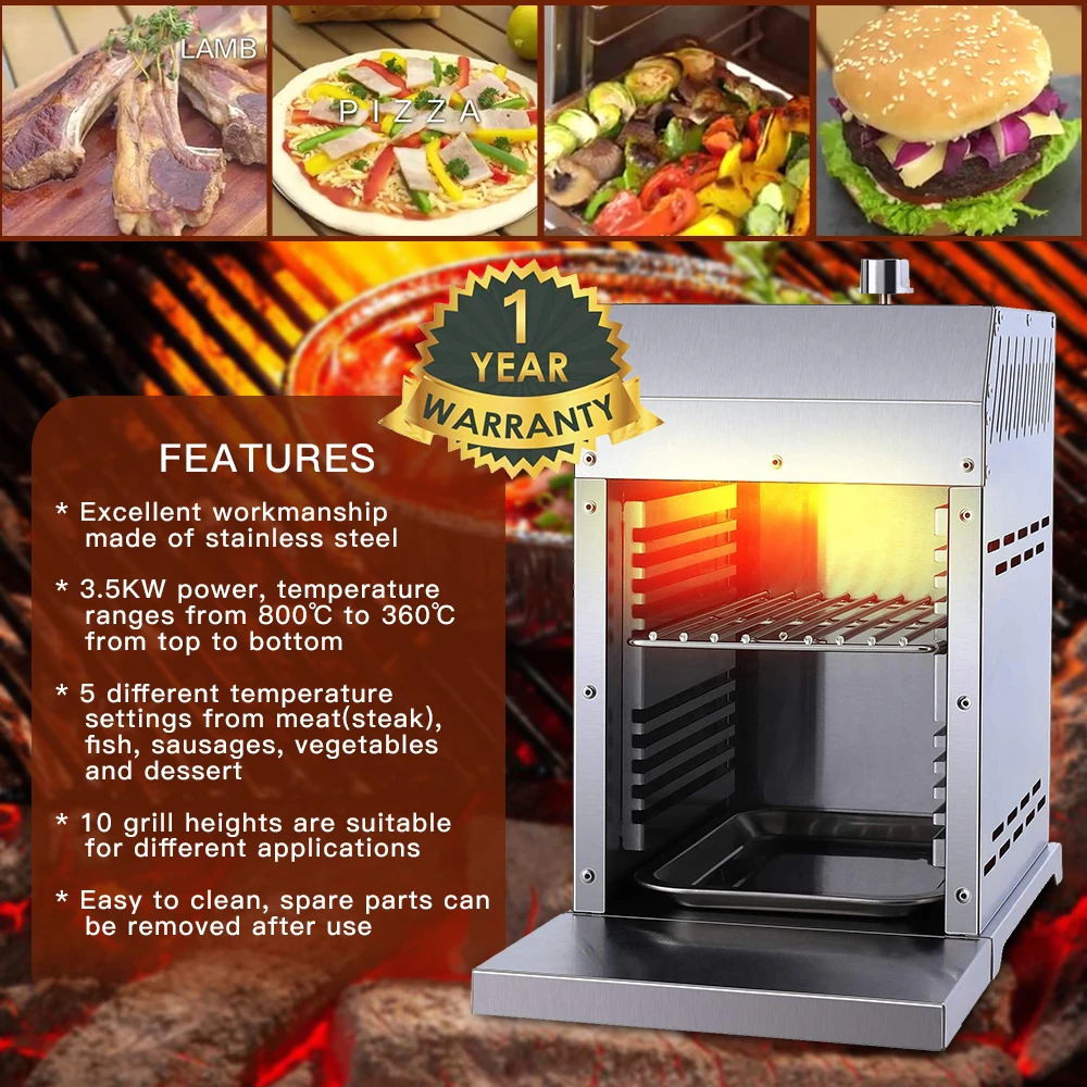 Steak Beef Grill High Temperature Infrared Burner 800 Degree Gas ...