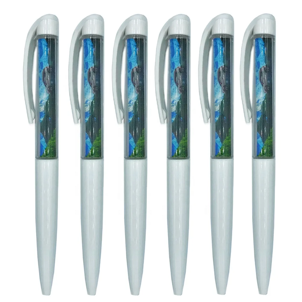 Promotional Customized Liquid 3d Floater Filled Ball Pen Plastic ...
