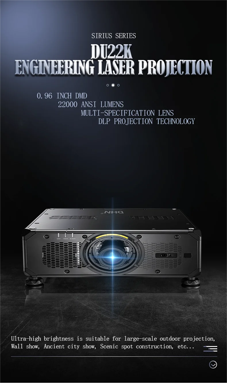 Dhn Dlp Laser Projector 3d Hologram Outdoor Projector 22000 Ansi Lumens ...
