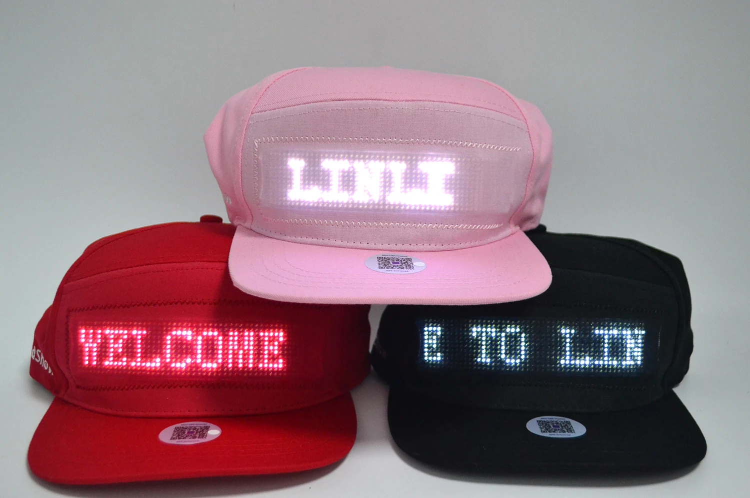 Led Display Screen Hat Lighted Glow Club Party Sports Athletic Travel