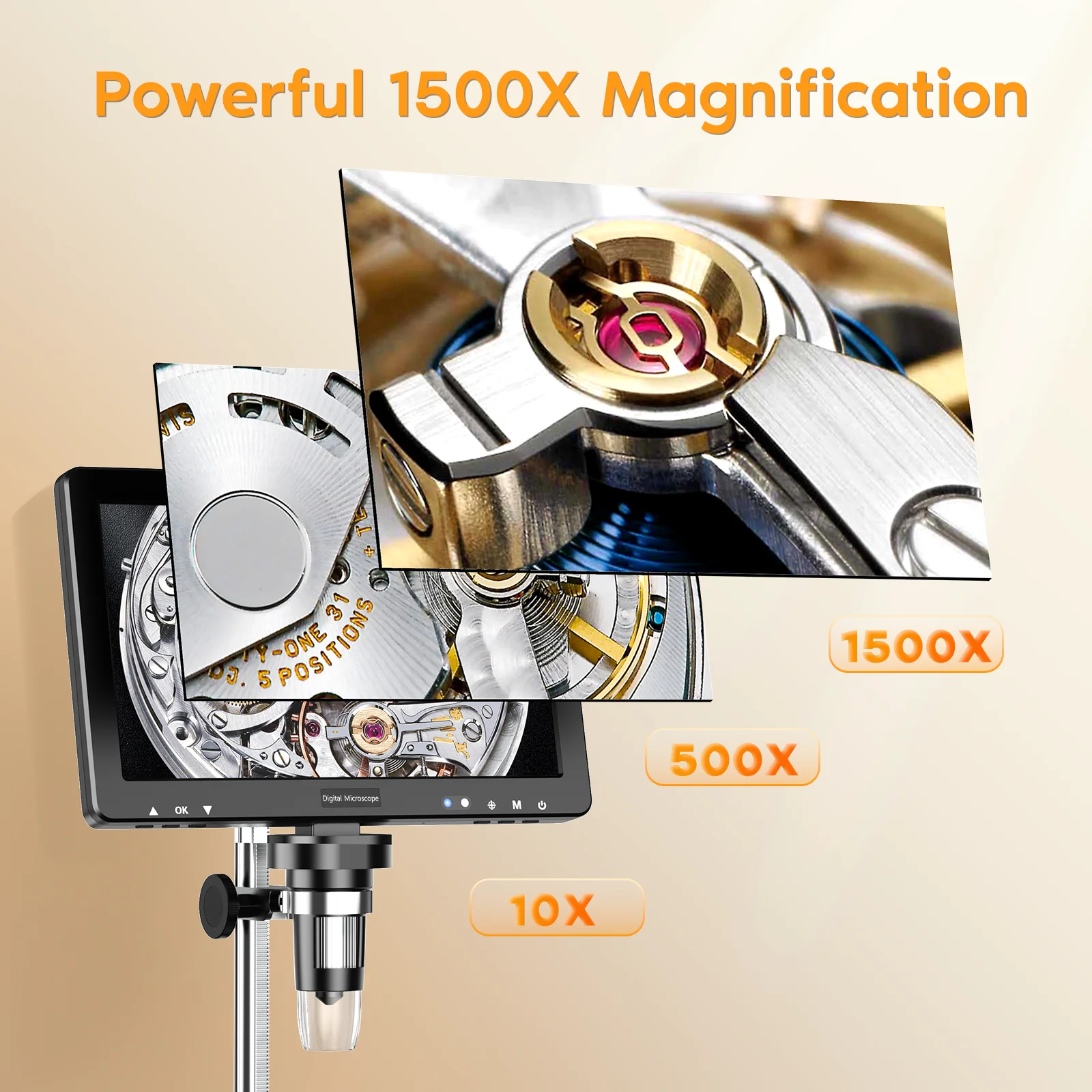 1500X Monocular Digital Microscope Electronic Microscopio With Lcd ...