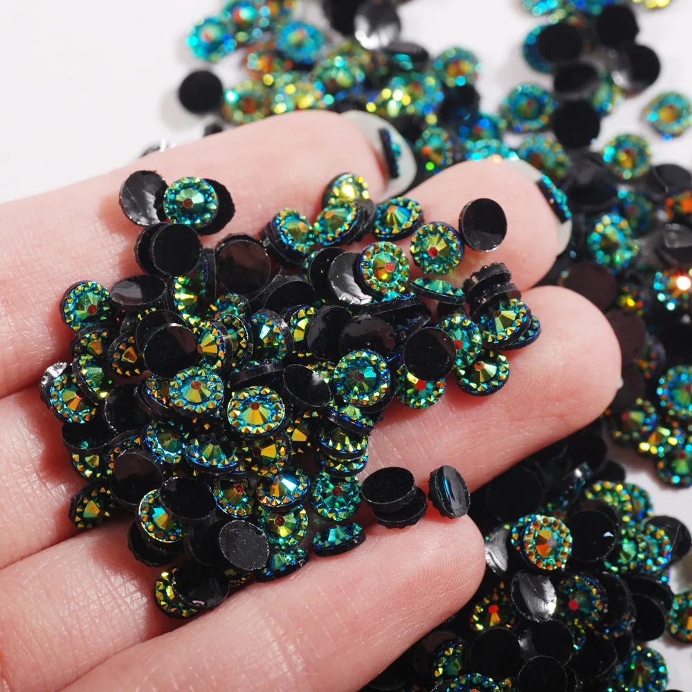 Wholesale Starry Sky Nail Art Rhinestones Sunflower Flat Resin ...
