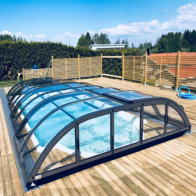 Polycarbonate Swimming Pool Retractable Roof - Insect Resist