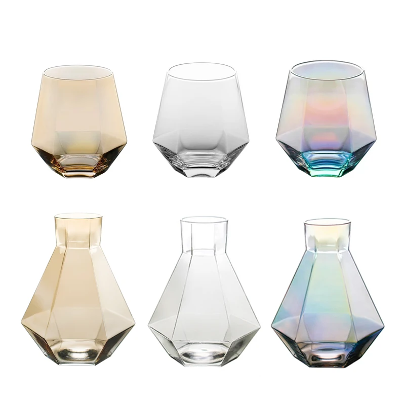 Bpa Free Custom Water Bottle Glass Hexagon Bucket With Top Glass ...
