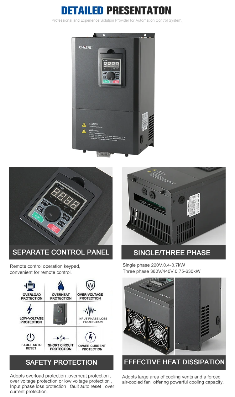 VFD Variable Frequency Drive Inverter 37/45kw for Sisal Peeling Machine