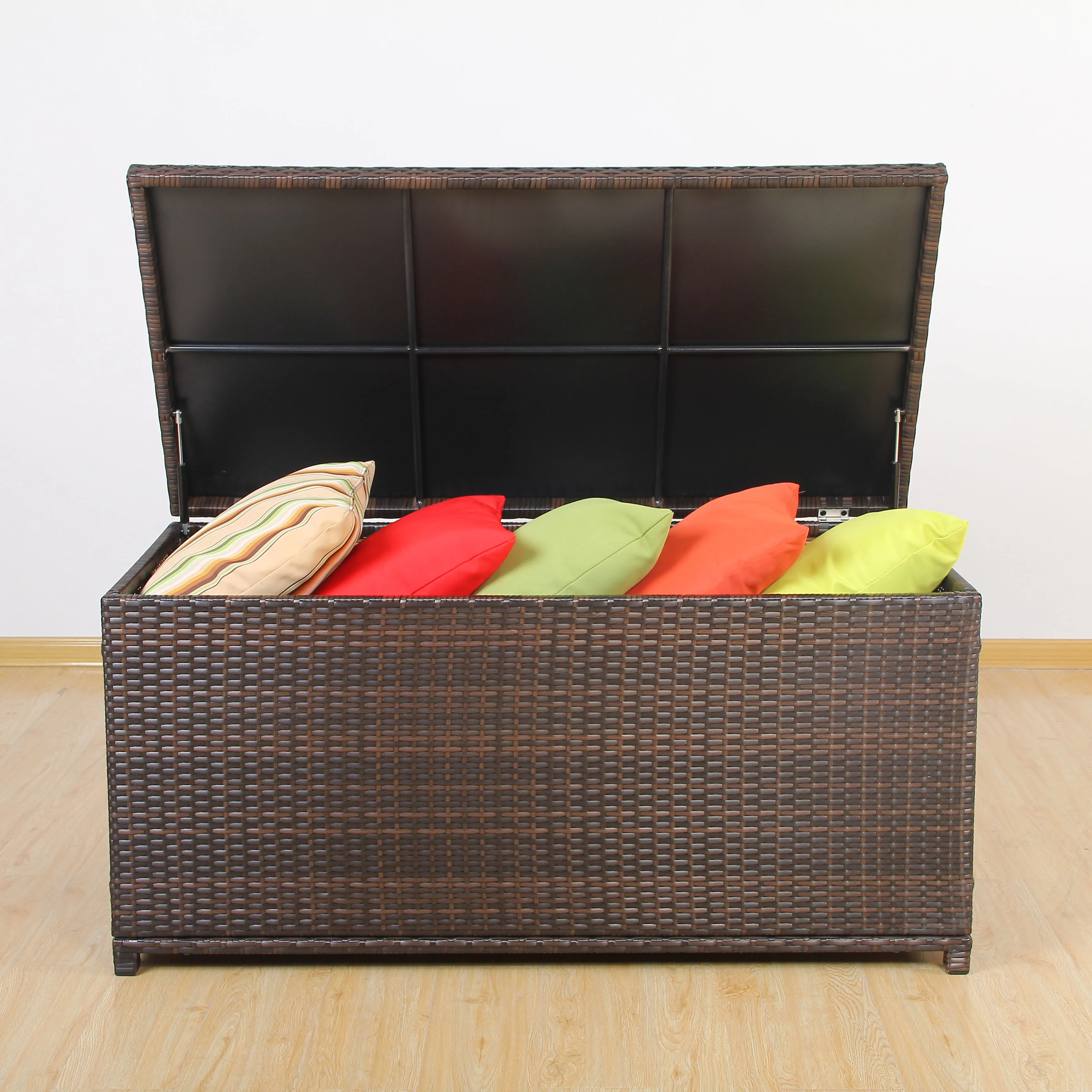 Yoho Rattan Outdoor Garden Modern Wicker Rattan Container Large Storage ...