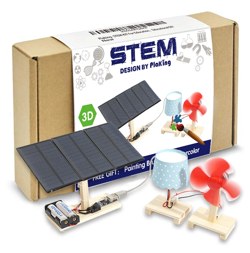 Wooden Mini Solar Station Model Creative Engineering Circuit Science ...