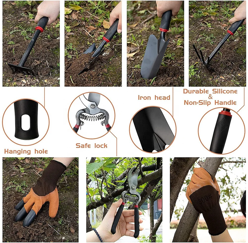 Three Piece Wooden Handle Greenhouse Gardening 3pcs/sets Tool Shovel ...