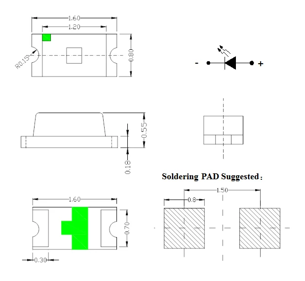 Factory Super Bright 20ma Sanan Chip SMD Leds for Electronics
