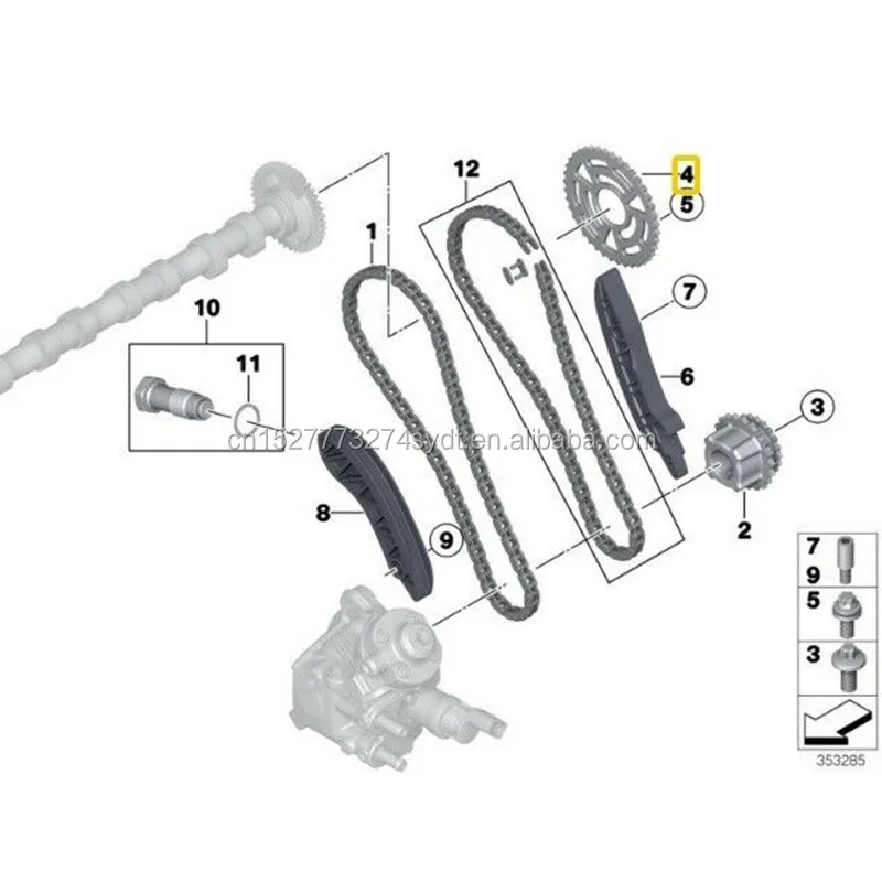 N47 2.0 Diesel Timing Chain Kit 11317797898 11317797899 11317797901 ...