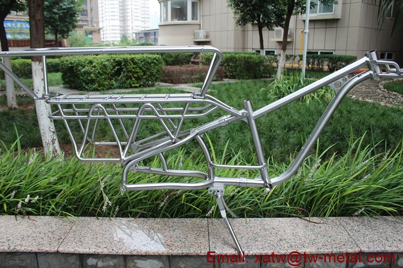 Ti Cargo Bike Frame with Couplers - Durable Titanium Fat Bike