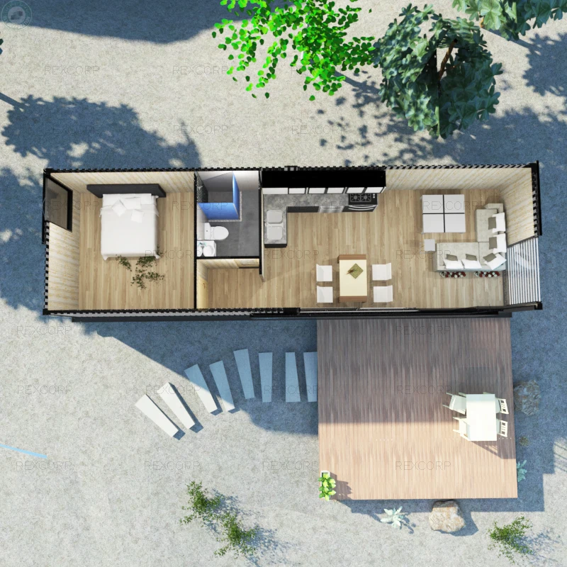40ft Luxury Chile Container House for Sale 1 Bedroom 1 Bathroom Prefab ...