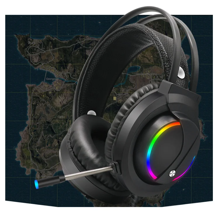 Mic Led Light Long Microphone Stereo Game Headset Auriculares Gamer 7.1 ...