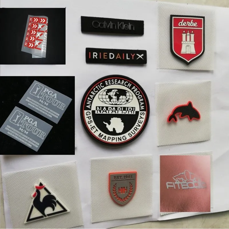 Custom Heat Press Label 3d Colorful Embossed Brand Design Silicone ...