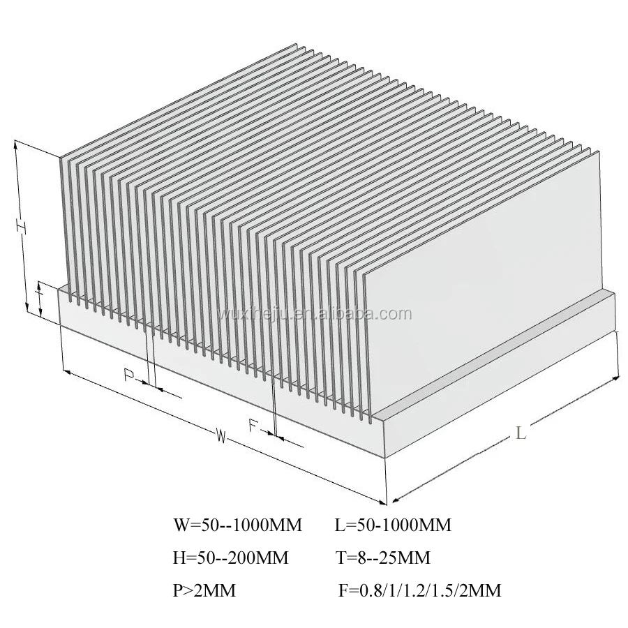 Bonded Fin Heat Sink;custom Heatsink;large Heatsink Made Without Mold ...