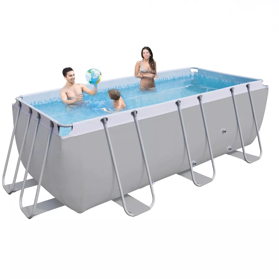 Container Swimming Pool Rectangular Steel Frame Pool Portable 4.0m X 2 ...
