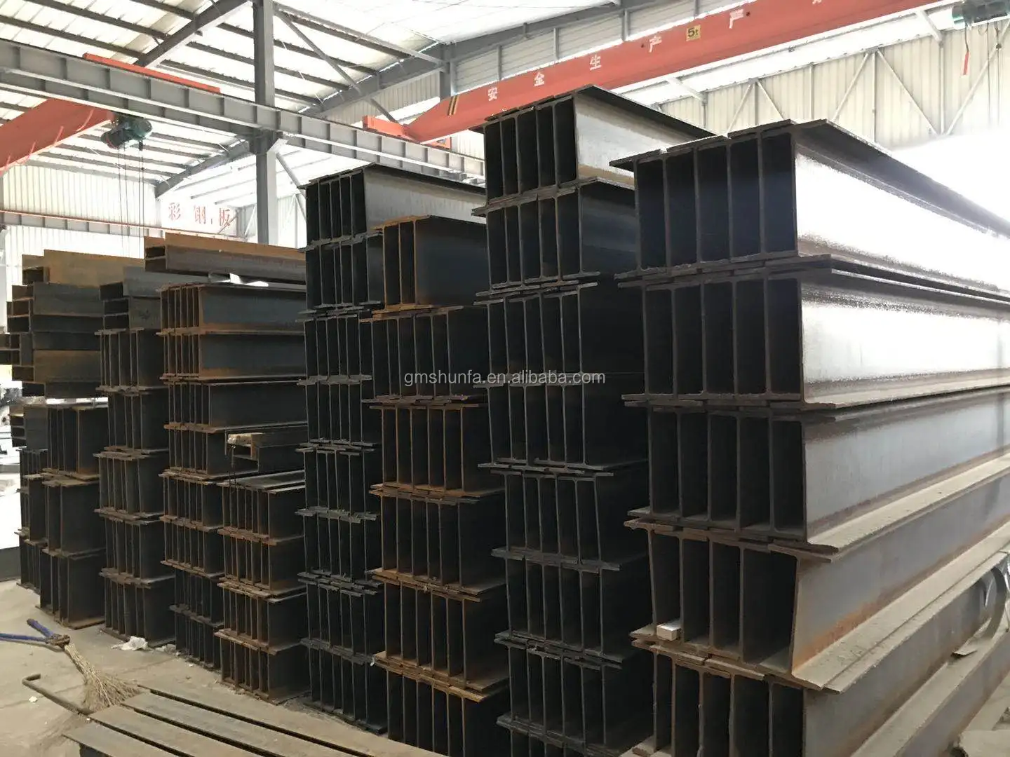 H Shape Steel Column Beam - Aluminum Finish Q235 Grade